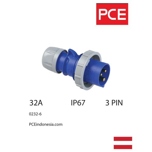 Jual PCE Industrial Plug Colokan Industri (32A) (3PIN) (IP67) 0232-6 ...