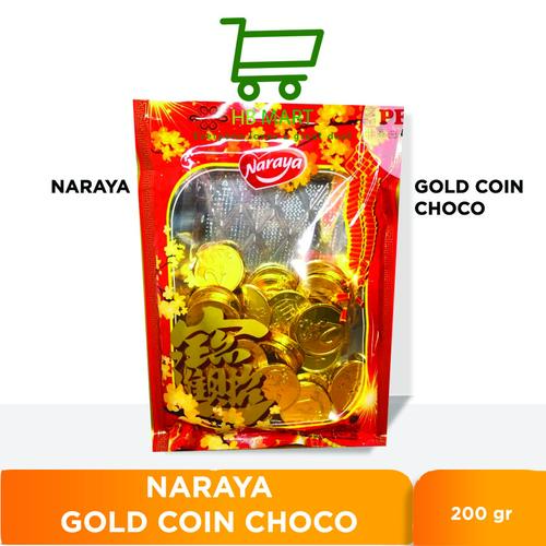 Jual Coklat susu bentuk koin emas Naraya Choco Gold Coin 200g - Kota ...
