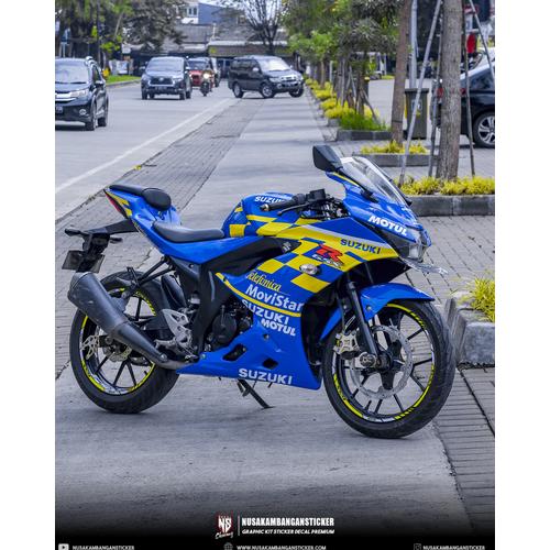 Jual Desain Motor Suzuki GSXR150 Livery Motogp Biru Kuning Cutting ...