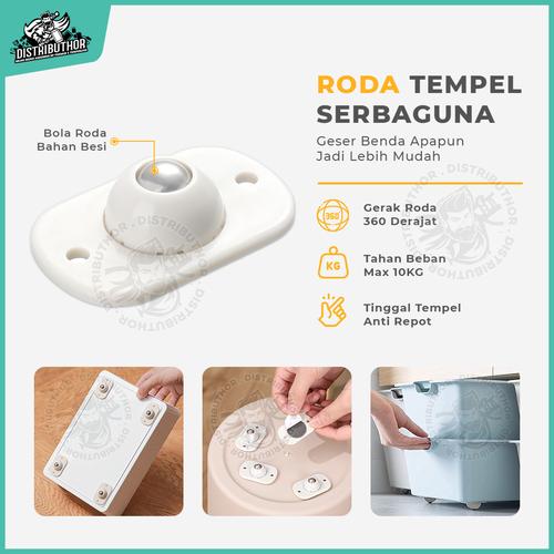 Promo Roda Kecil Multifungsi Roda Tempel Stainless Alat Bantu Pindah ...