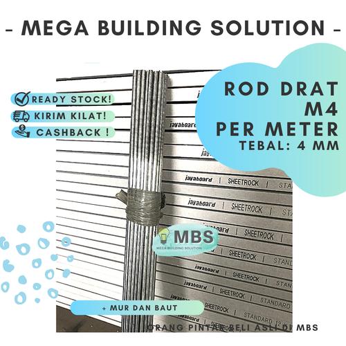 Jual Rod Drat M4 100cm | Rod Panjang Gantungan Plafon | Rot Gantung ...