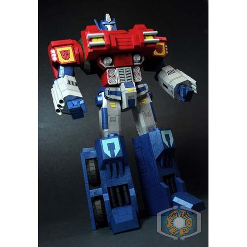Jual DIY Papercraft Lembar Pola Transformers Optimus Prime WWTO BC ...