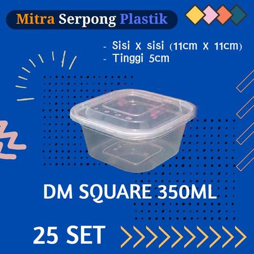 Jual Thinwall DM Square 350ML isi 25set - DM Square 250ML - Kab ...