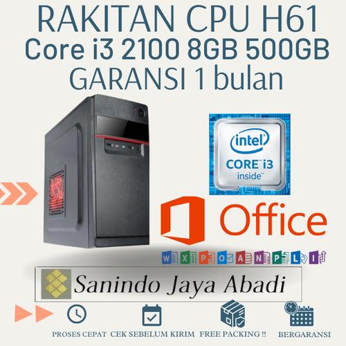 Jual PC RAKITAN CPU RAKITAN INTEL CORE I3 2120 8GB HD 500GB SSD 256GB - 8GB, SSD 128GB - Jakarta ...