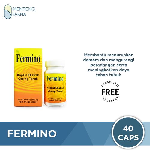 Jual Fermino (Kapsul Ekstrak Cacing Tanah) 40 Kapsul - Obat Tifus ...