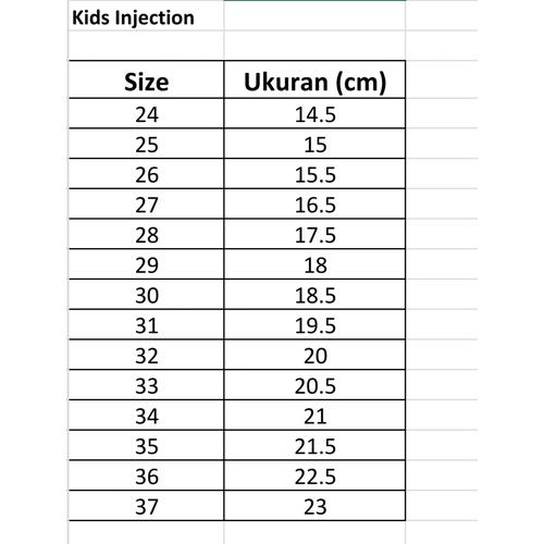 Jual size chart sepatu anak tk , sd, remaja - Kota Surabaya ...