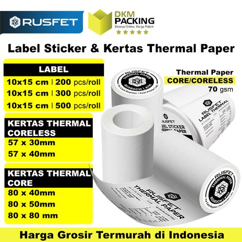 Jual Stiker Label Thermal Paper Sticker Barcode Printer Resi Kertas POS ...