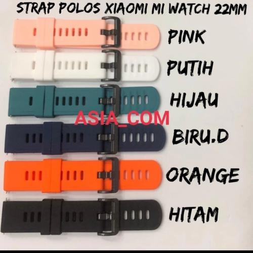Jual Strap polos mi watch 46mm rubber 22mm tali jam mi watch polos ...