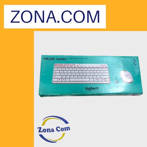 Jual Logitech MK240 Nano Receiver Wireless Mouse Keyboard Combo - WHITE ...