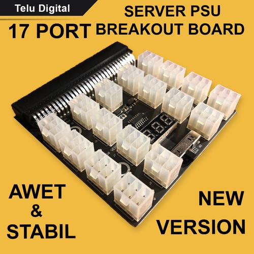 Jual Server PSU Breakout Board 17 Port 6 Pin LED Display Mining ...