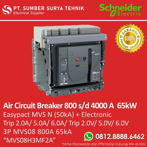 Jual Air Circuit Breaker (ACB) MVS08H3MF2A 3P 800A 65kA Schneider ...