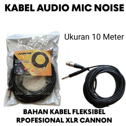 Jual Kabel Microphone 10m Hitam Noise 10 m Meter Mic Mik Microfon Audio ...