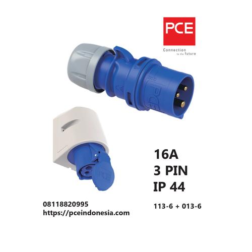 Jual PCE Wall Mounting 1 Set Plug Socket 16A 3PIN IP144 - Kab ...