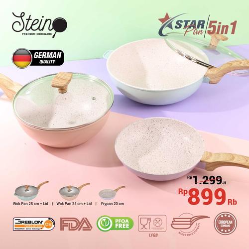 Jual Stein Steincookware Star Pan Starpan 5 in 1 / Stackable Floating ...