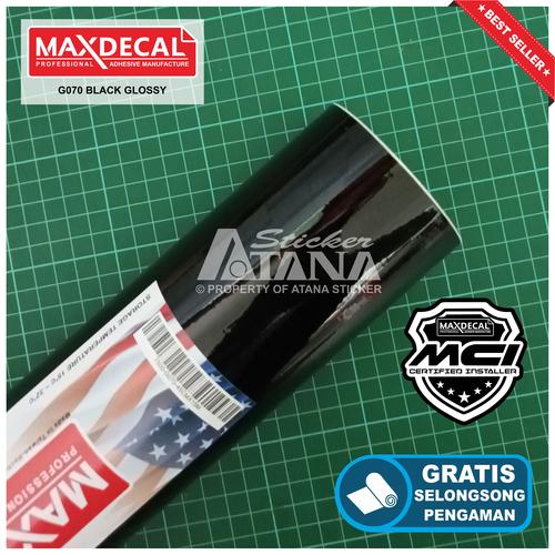 Jual Skotlet Hitam Glossy Scotlet MaxDecal Stiker Metalik Sticker Motor ...