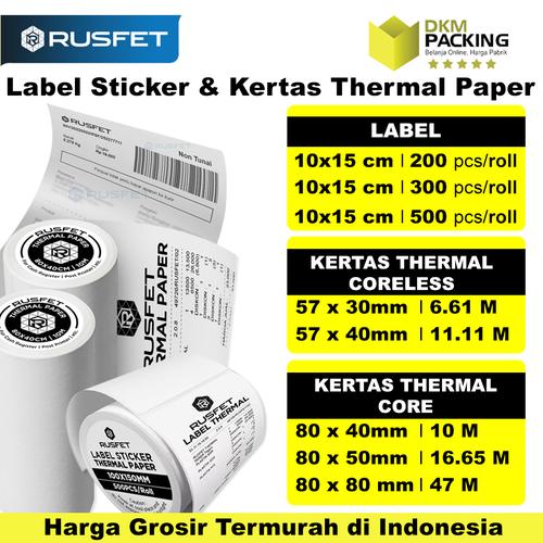 Jual Label Thermal Paper Sticker Kertas Printer Resi Stiker Barcode POS ...
