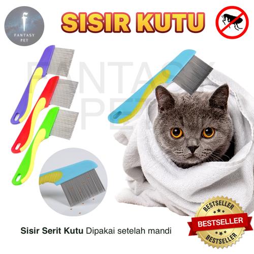 Promo SISIR SERIT KUTU ketombe kucing anjing hewan sisir serit kawat ...