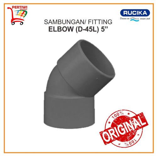Jual Sambungan Fitting Pipa PVC Rucika Elbow (D-45L) 5" - Kab. Banyumas - PERTIWI-BMS | Tokopedia