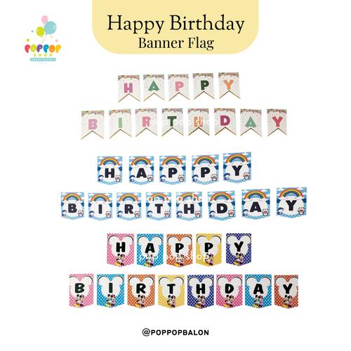 Jual Banner HBD Hello Kitty / Bunting Flag Happy Birthday karakter ...