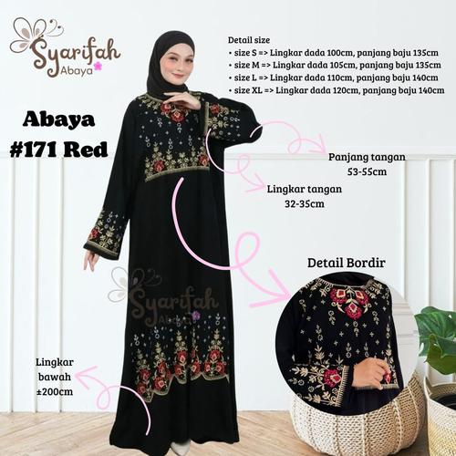 Jual abaya hawa 171 - Merah, S - Kab. Pasuruan - abayabordir | Tokopedia