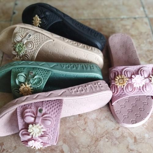 Jual sendal slop wanita motif bunga - Kab. Bogor - Qotrunnada shoes ...