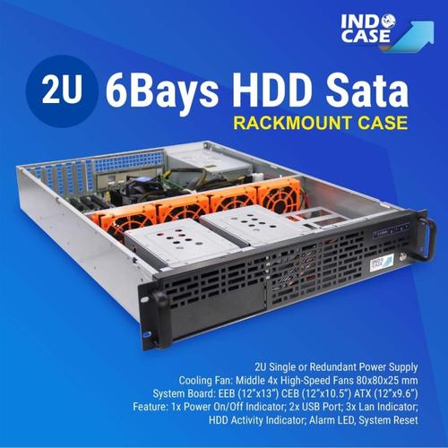Promo IC2006 - Case Rackmount 2U 6Bays HDD SATA / TANPA PSU -INDOCASE ...