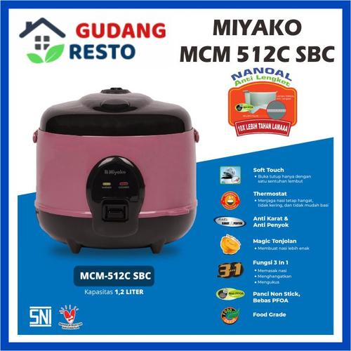 Jual Miyako Magic Com 1.2 L Rice cooker 3 in 1 MCM 512 C / MCM512C ...