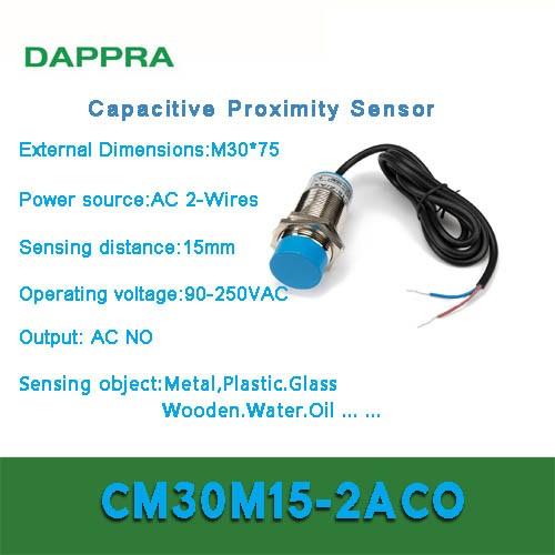 Jual M30 15MM 2 Wires AC 90 - 250V NO Capacitive Proximity Sensor OB08 ...