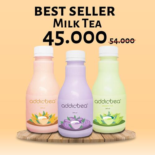 Jual Addictea Bundling Best Seller Greentea, Taro, Thai Tea - Kota ...