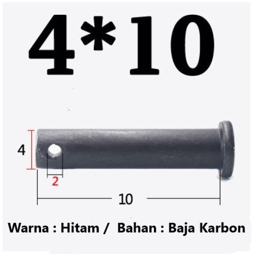 Jual Clevis Pin Shaft Pin T Type Flat Head M4 (M1715) - 4x10mm - Kota ...
