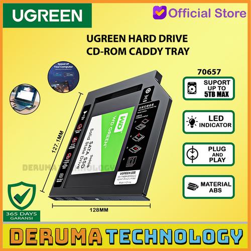 Jual UGREEN 70657 Universal SATA HDD SSD Caddy for 9.5mm Notebook Tray ...