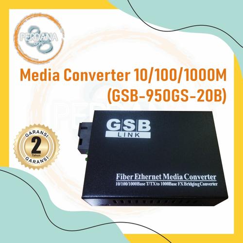 Jual Media Converter 10/100/1000M/Fiber Ethernet GSB-950GS-20B - Kota ...