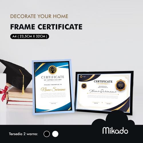 Jual Frame Foto Sertifikat / Photo Frame Certificate Ijazah - A4 White ...