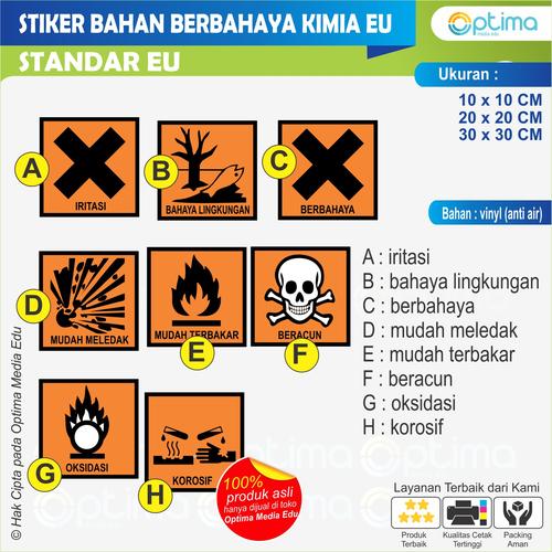 Jual STIKER LABEL SIMBOL BAHAN BERBAHAYA KIMIA -- STANDAR EU - 10x10 cm ...