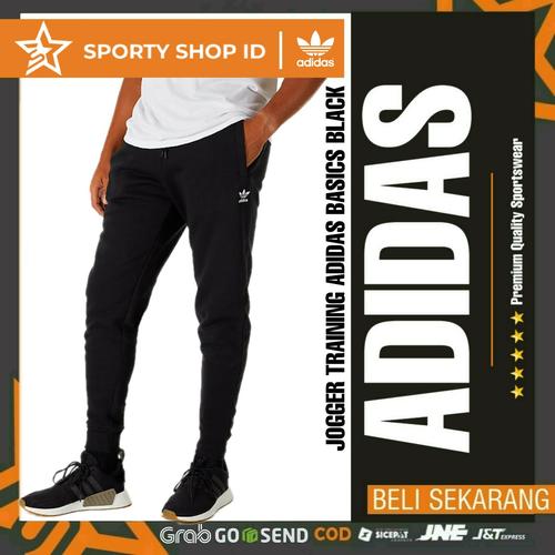 Jual Celana Jogger Training Olahraga Sport Adidas Pria Hitam Polos ...