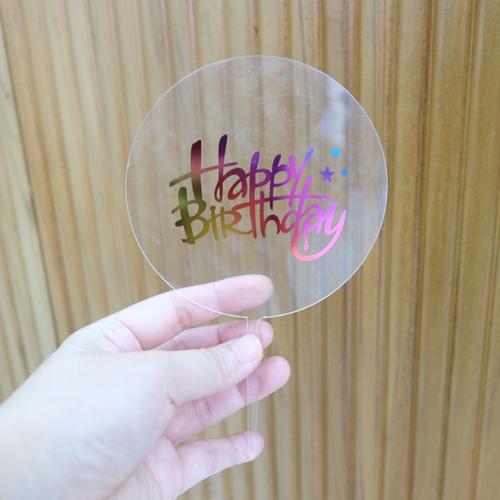 Jual Topper Acrylic Happy Birthday Gold / Hiasan Kue Cake Ulang Tahun ...