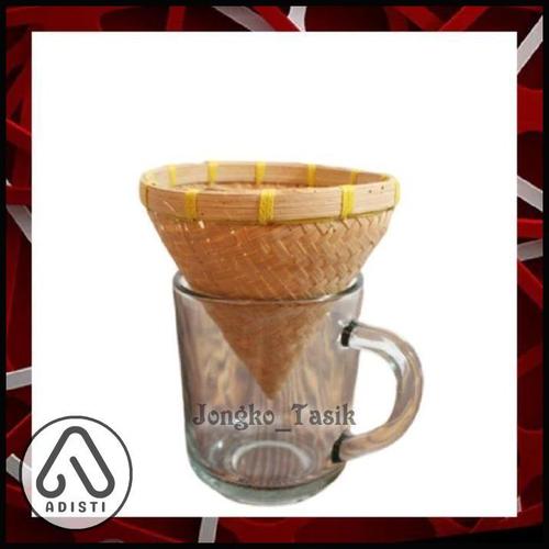 Jual Saringan Kopi Anyaman Bambu / Bamboo Drip Kerucut / Filter Kopi ...