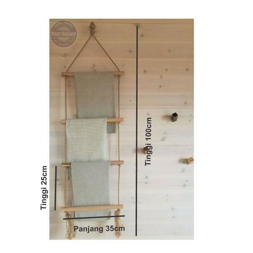 Jual Ladder Hanger Tali katun 4 Trap Hanger Mukena Sejadah Handuk ...