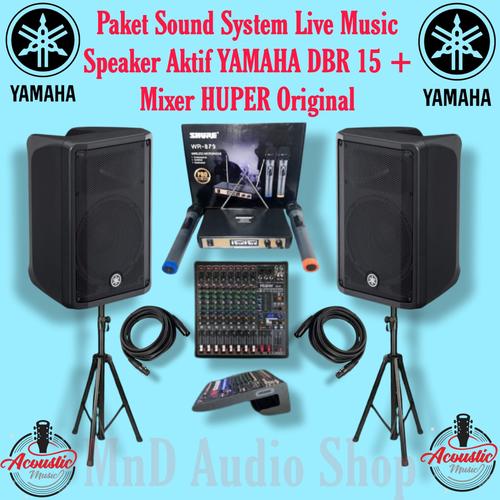 Jual paket sound system akustik yamaha DBR 15 aktif +mixer 8 channel ...