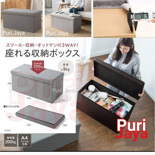 Jual ORITATAMI Storage Box Sofa Kotak Penyimpanan Stool Foldable ...