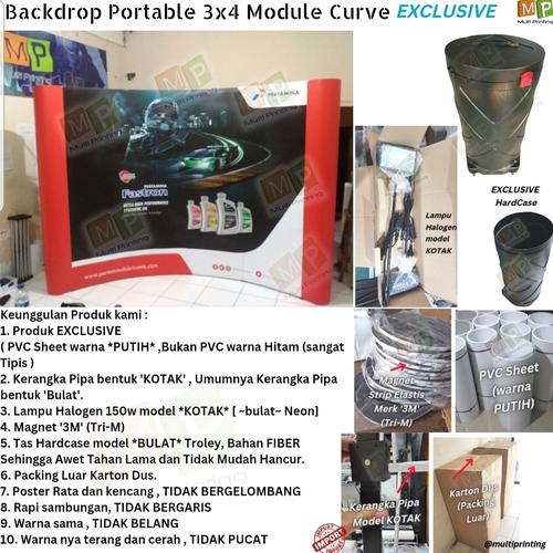 Jual Backwall Portable 3x4 Curve-Backwall 3x4 Lengkung-Pop Up Backdrop ...