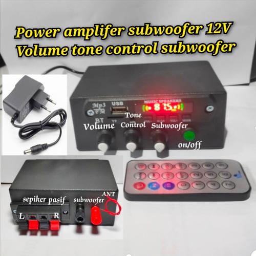 Jual POWER AMPLIFIER 12V BLUETOOTH STEREO SUBWOOFER - ampli+adaptor ...