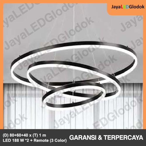 Jual Lampu Gantung Minimalis Ruang Tamu Makan Kamar LED Void Tangga Hias - Hitam - Jakarta Barat ...