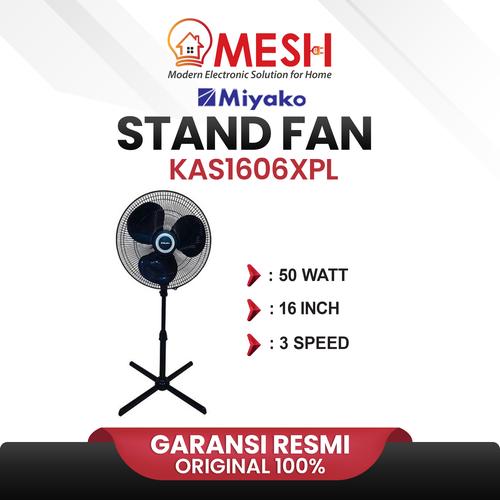Jual Miyako KAS1606XPL Stand Fan 16in Kaki Silang 50W Plastik/3 Speed ...