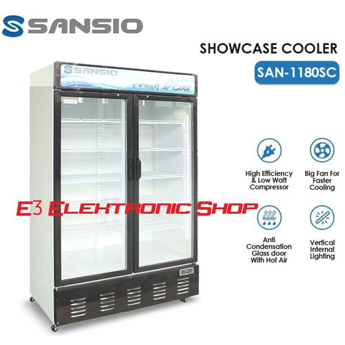 Promo Showcase Sansio 2 Pintu SAN1180SC Display Cooler Kulkas SAN 1180 SC Cicil 0% 3x - Jakarta ...