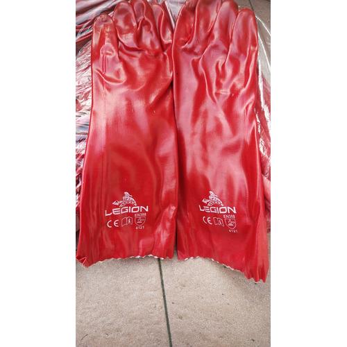 Jual Sarung Tangan PVC Merah 16 Inch Kimia Red PVC Gloves Legion ...