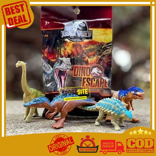 Promo Jurassic World Dino Escape Mini Action Dino Figure Mainan Ori ...