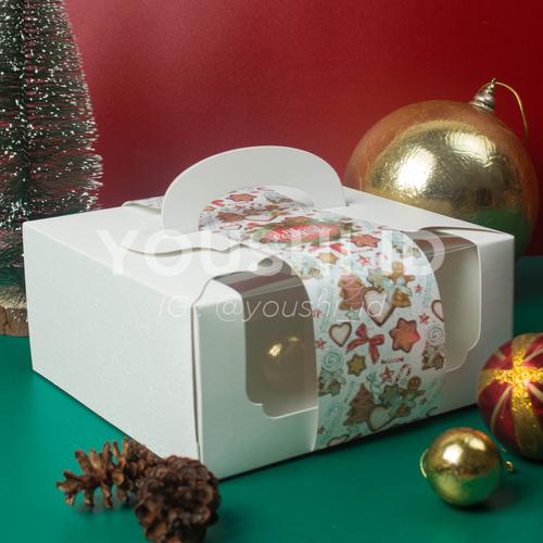 Jual Dus Kue Tart Mika/Box Kue Mika/Cake Box Mika Transparan 22x22x10cm ...