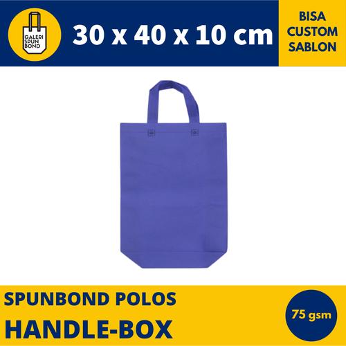 Jual TAS SPUNBOND POLOS UNGU 30x40x10cm goodie bag tas belanja totebag ...