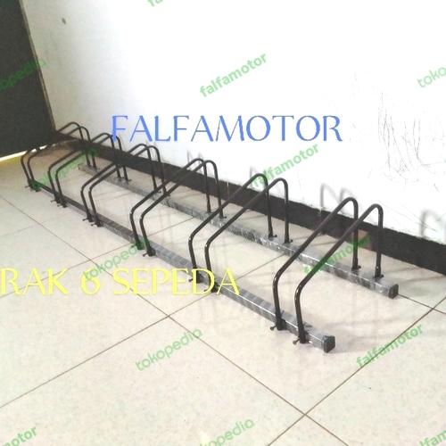Jual STANDAR PARKIR ENAM SEPEDA BIKE STAND SEPEDA PARKIR RAK PARKIR ...
